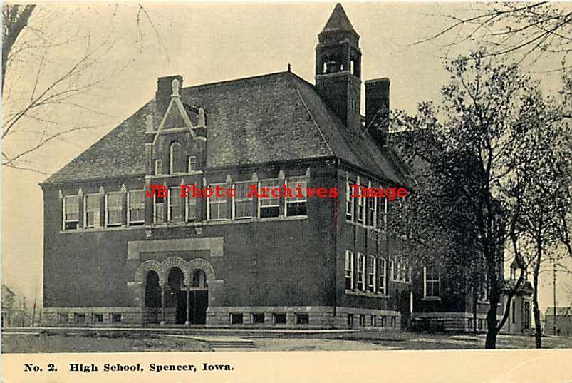IA, Spencer, Iowa, High School Building, Exterior View, No 2 | United ...