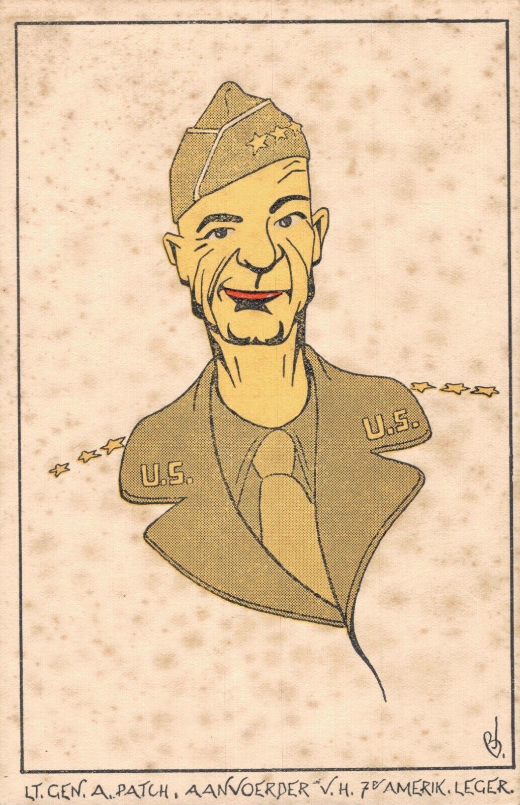 WW2 Military General Alexander Patch America Caricature Vintage ...