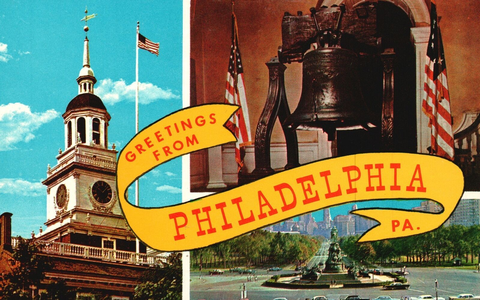 Vintage Postcard Independence Hall Tower Liberty Bell Philadelphia PA ...