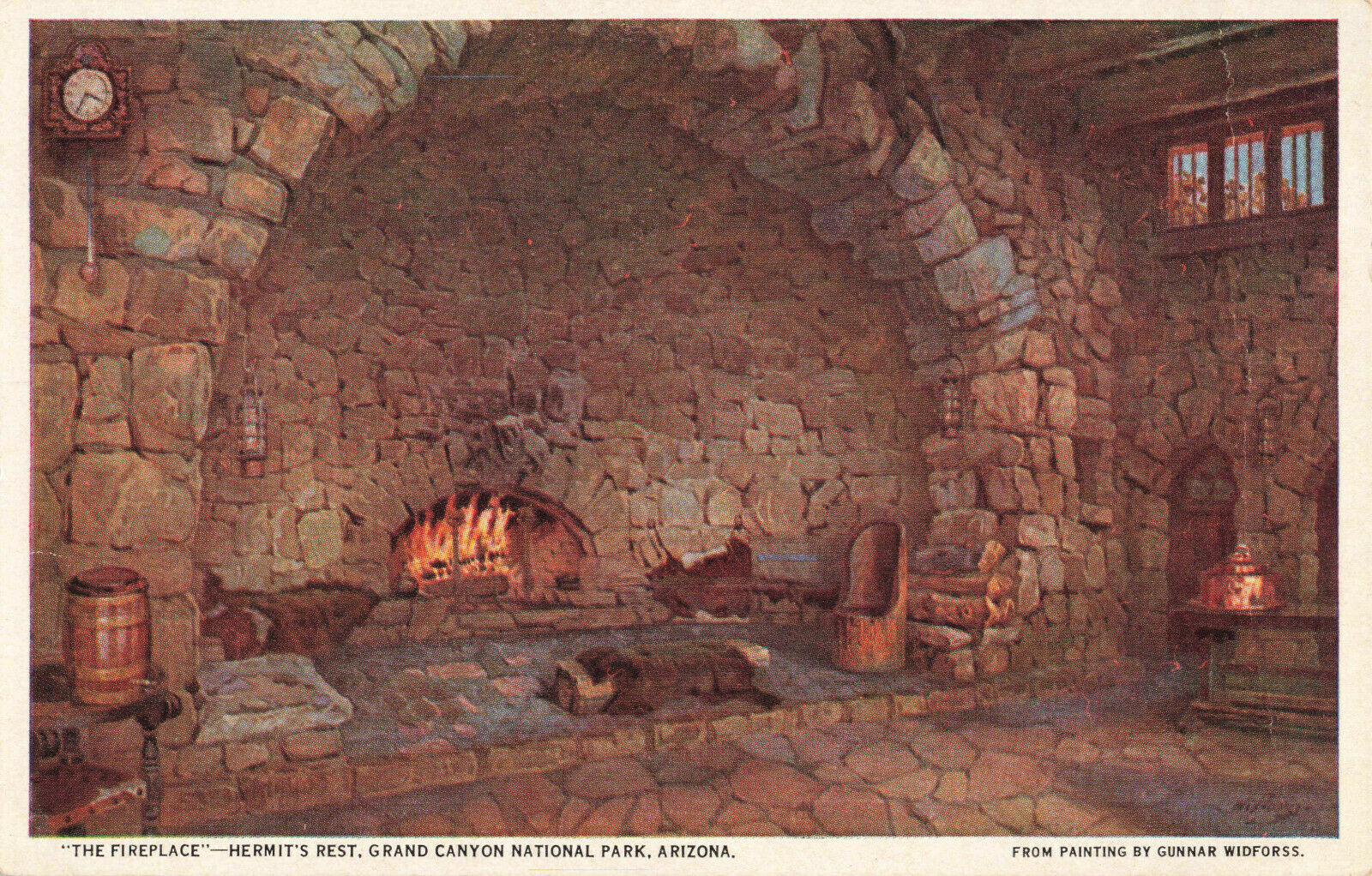 Postcard The Fireplace Hermit's Rest Grand Canyon National Park Arizona ...
