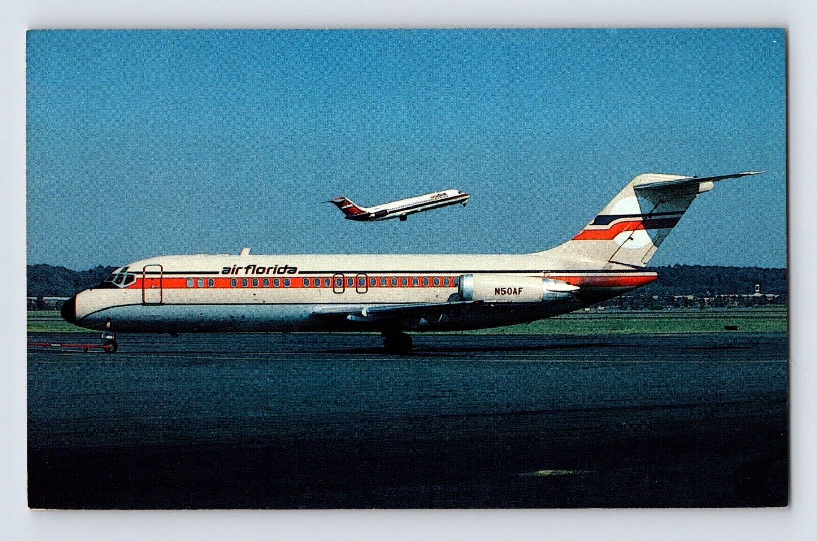Postcard Airplane Air Florida McDonnell Douglas DC-9-15F 1970s Unposted ...