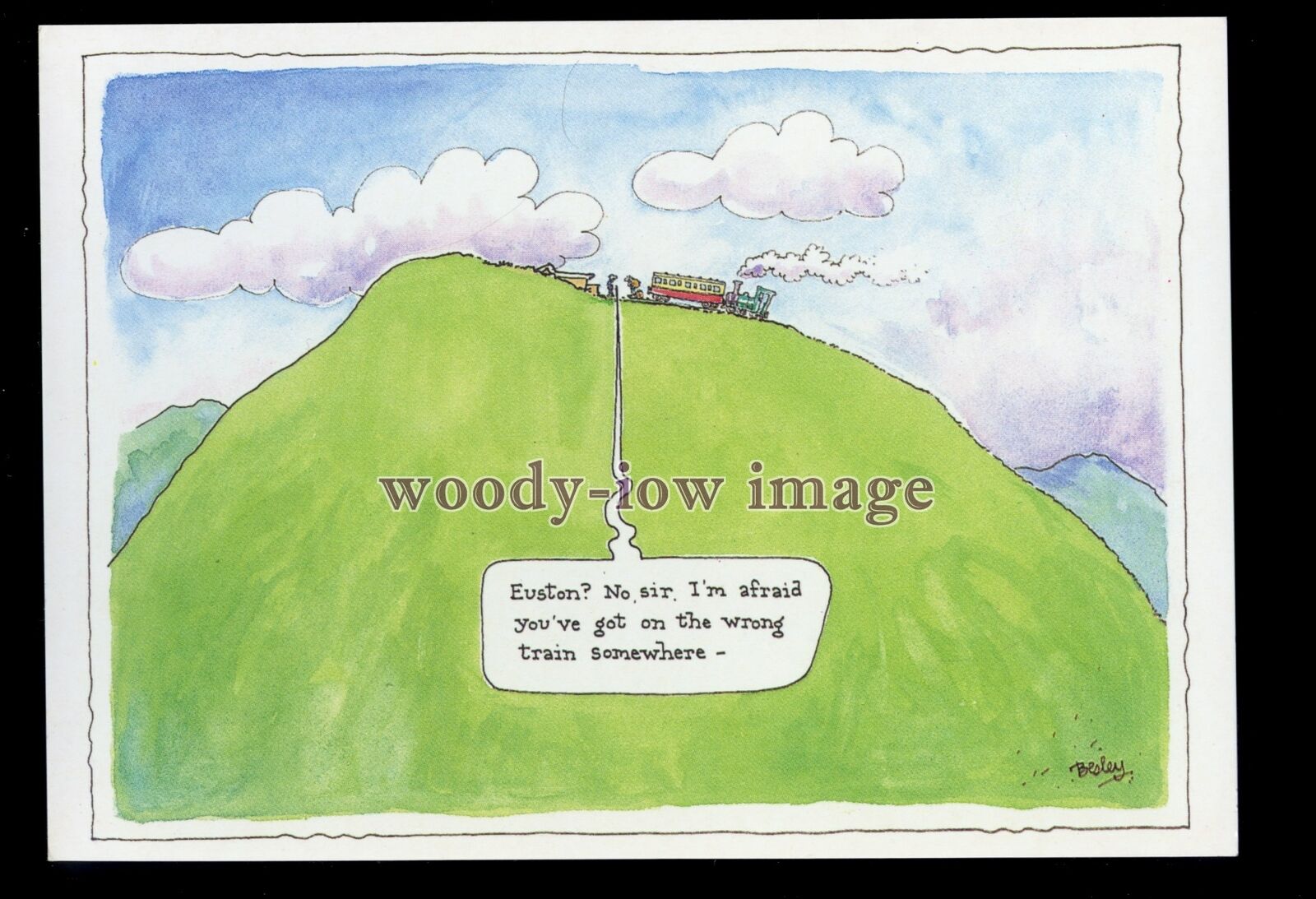 BES130 - Euston? No, Afraid you're on the wrong Train!- comic postcard ...