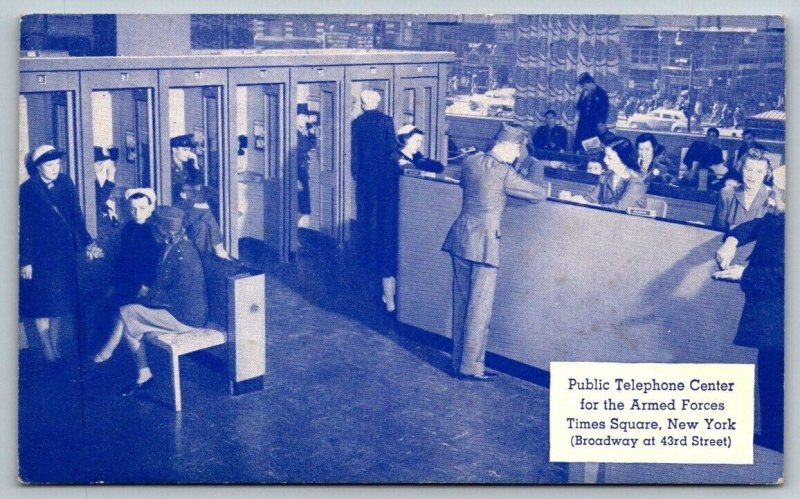 WW2 Armed Forces Telephone Center Times Square New York City Postcard ...