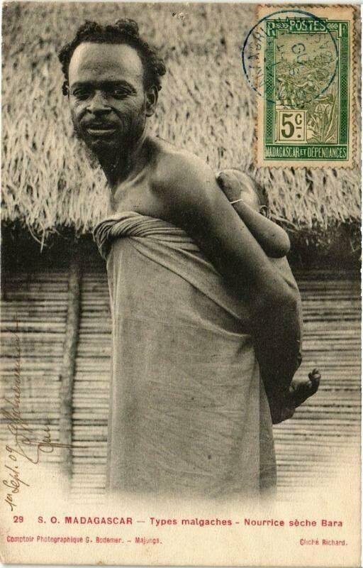 CPA AK Types malgaches. Nourrice séche Bara MADAGASCAR (626570 ...