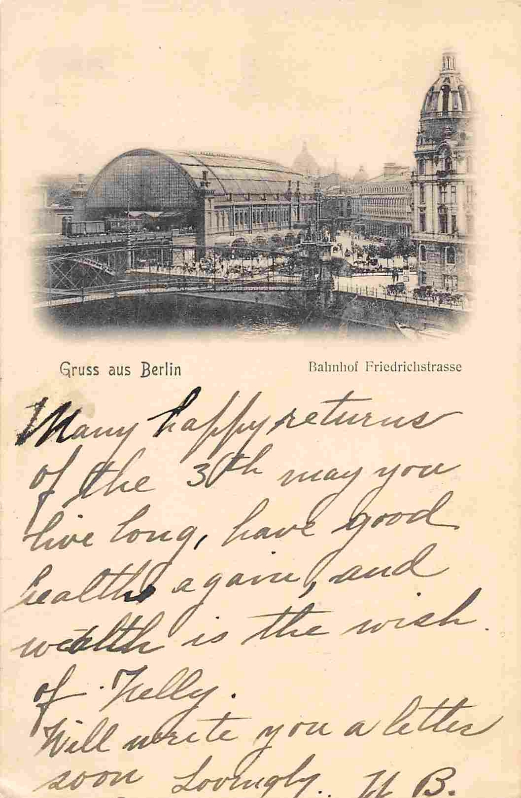 Bahnhof Friedrichstrasse Berlin Germany 1908 postcard | Europe ...