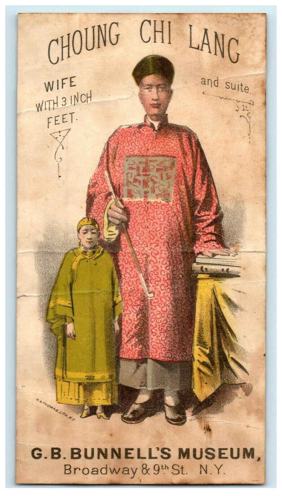 1880s Choung Chi Lang Giant Circus Bunnell's Side Show Museum #R ...