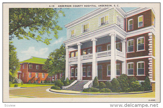 Anderson County Hospital, ANDERSON, South Carolina, 1930-1940s | United ...