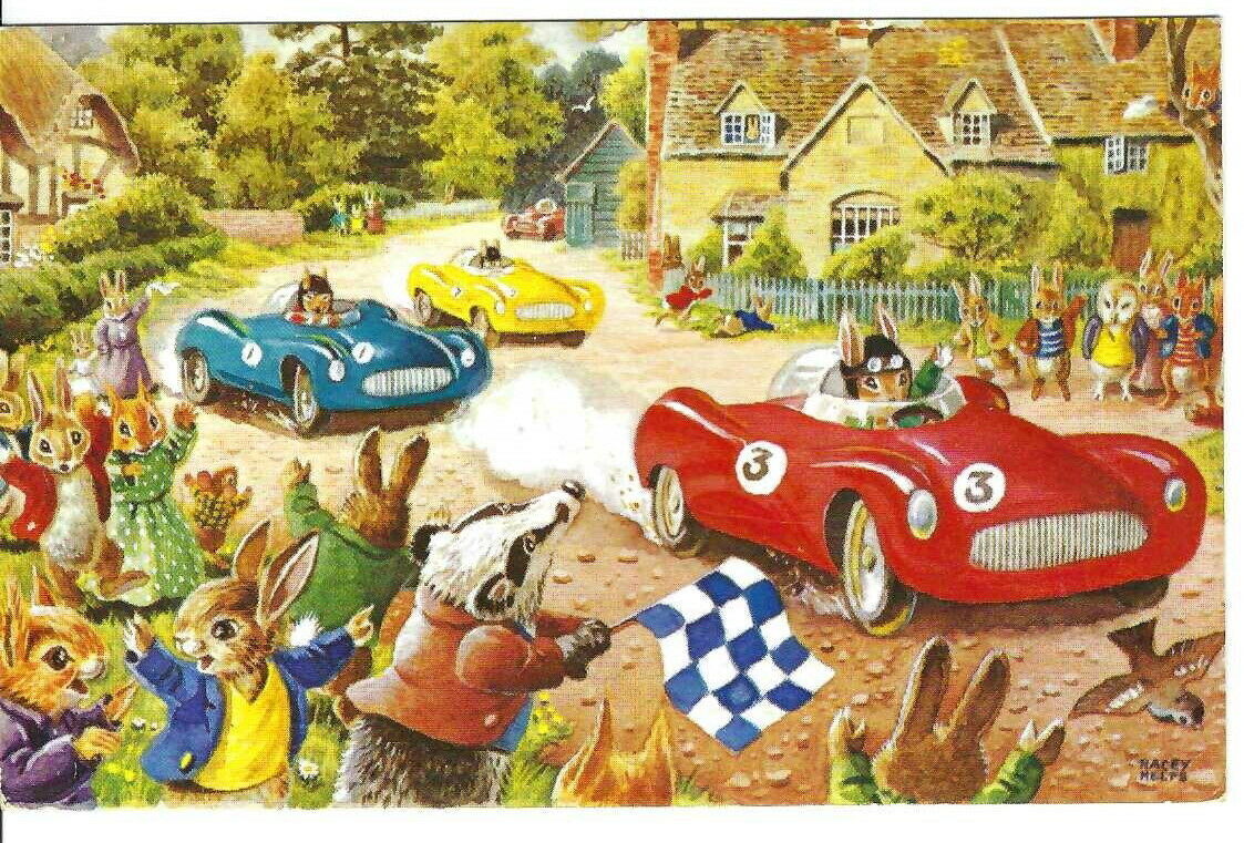 CC-042 Anthropomorphic Motor Race Medici Soc. Artist Signed Racey Helps ...