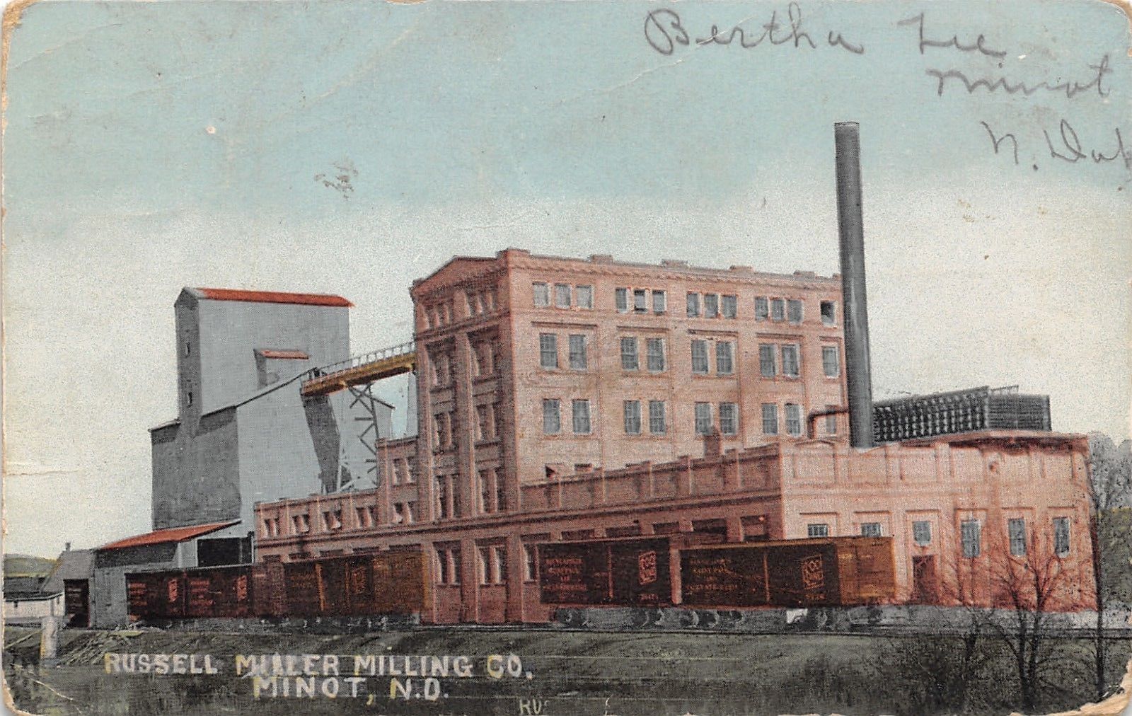 Minot North Dakota~Russell Miller Milling Co~Grain Elevator~Railroad ...