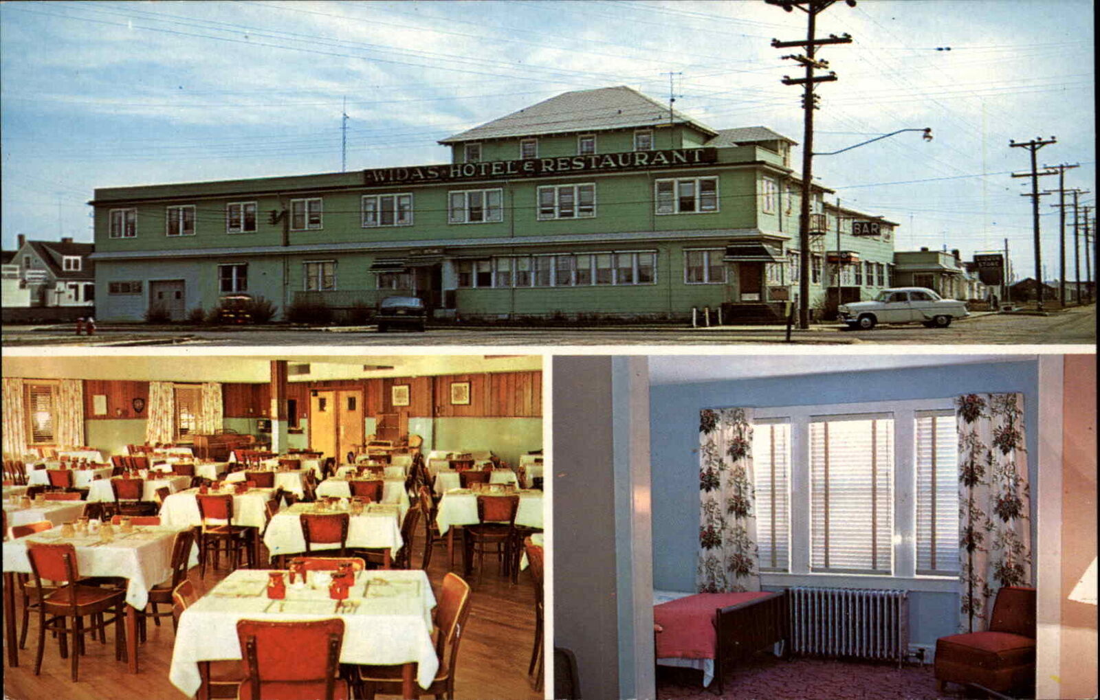 Brant Beach New Jersey NJ Wida Brant Beach Hotel Restaurant c1950s-60s ...