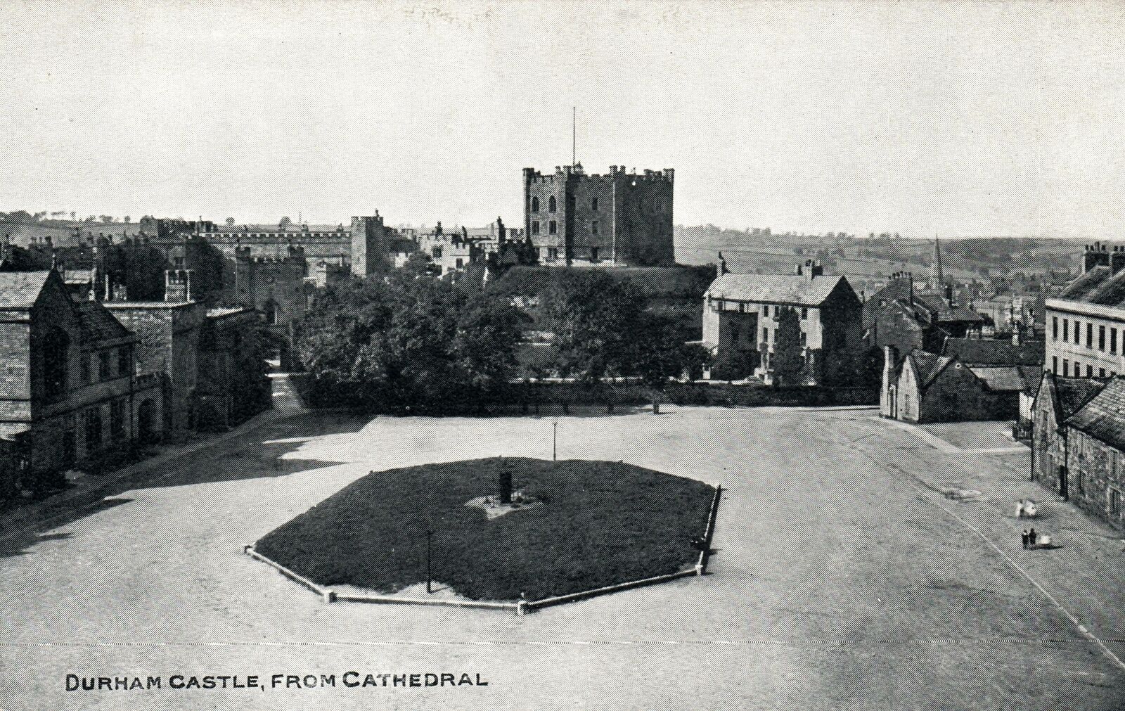Vintage Postcard Panoramic View of Durham Castle From the Cathedral C ...
