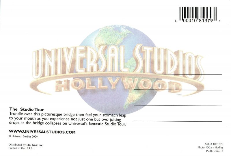 Vintage Continental Size Postcard Universal's Fantastic Studio Tour ...