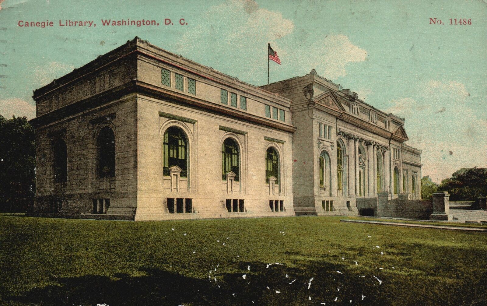 Vintage Postcard 1914 Canegie Library Building Historic Landmark ...