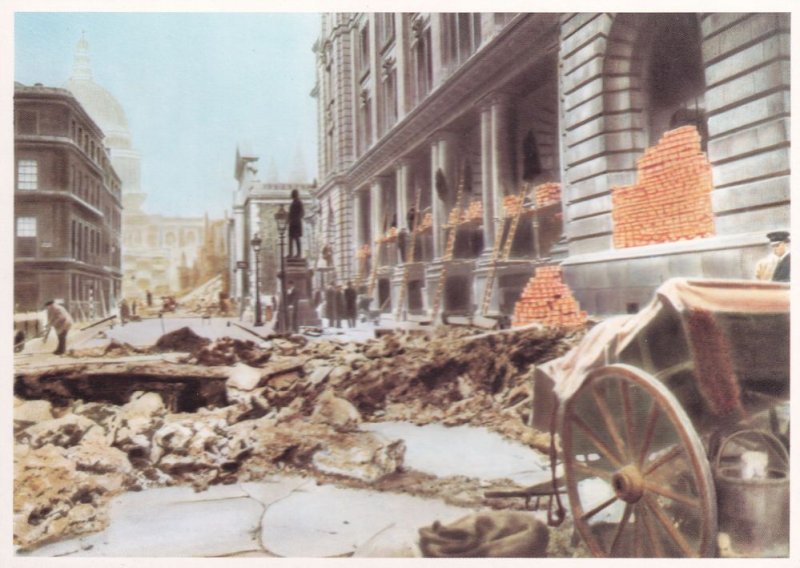 King Edward Post Office Museum Building In WW2 Blitz Postcard | Topics ...