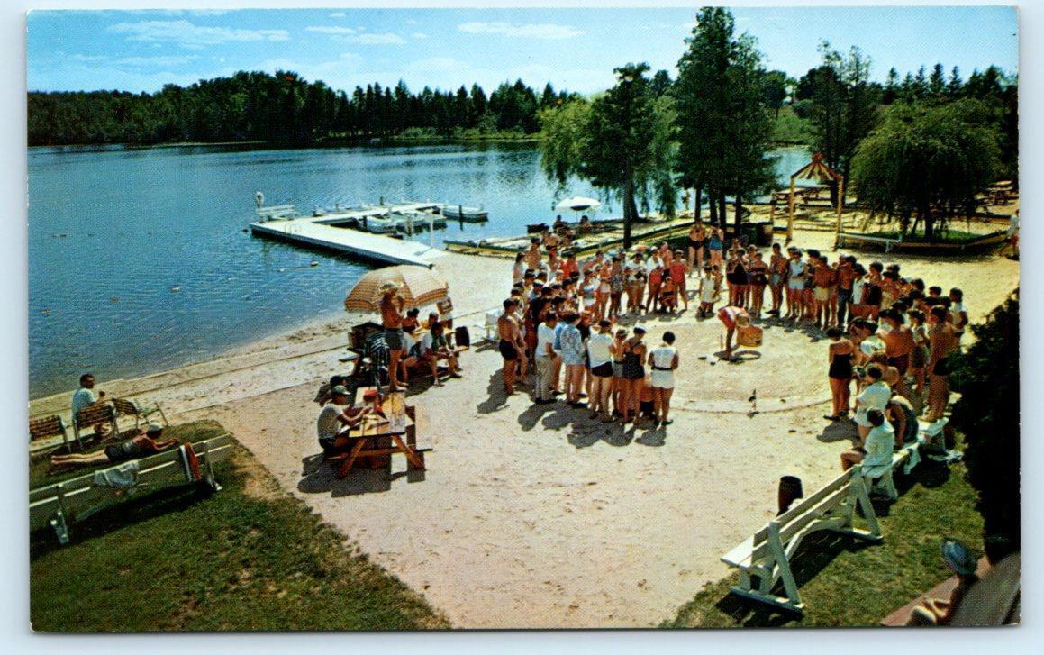 2 Postcards ROTHBURY, MI ~ "Turtle Races" JACK & JILL DUDE RANCH ...