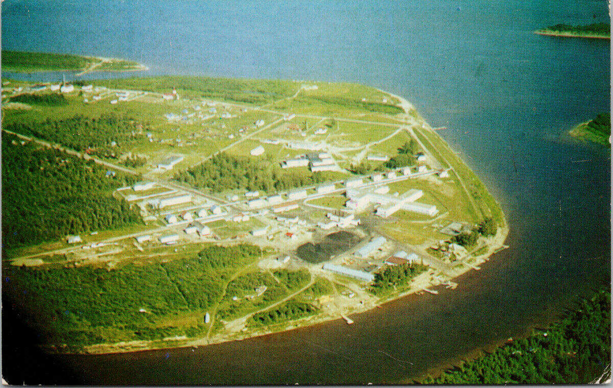 Moose Factory Island ON Ontario Aerial James Bay UNUSED Vintage ...