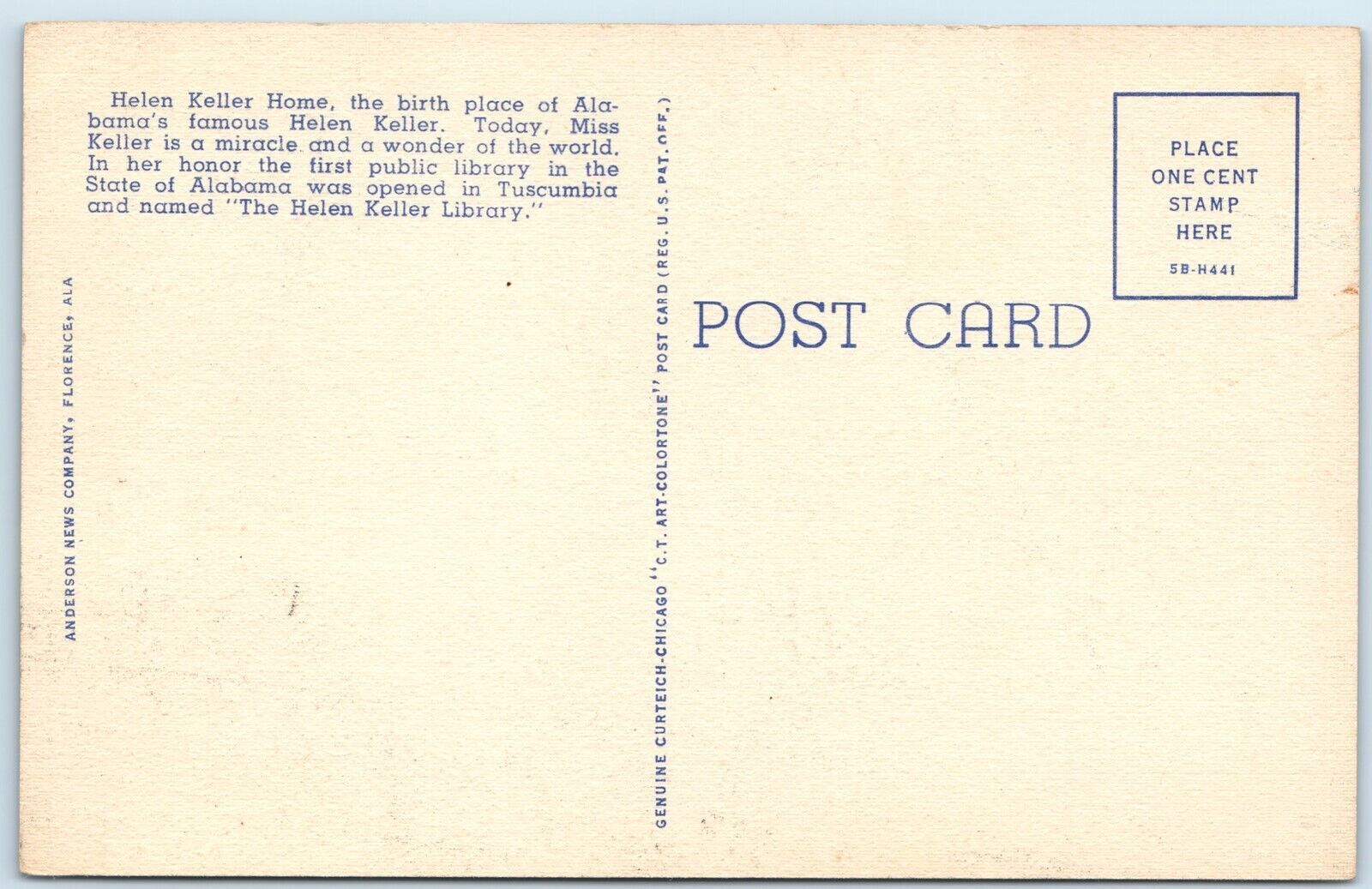 1945 Tuscumbia AL Birthplace Helen Keller Multi View Slave Quarters ...