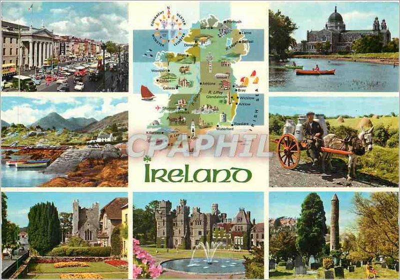 Postcard Modern Ireland is an island The Most westerly country in ...