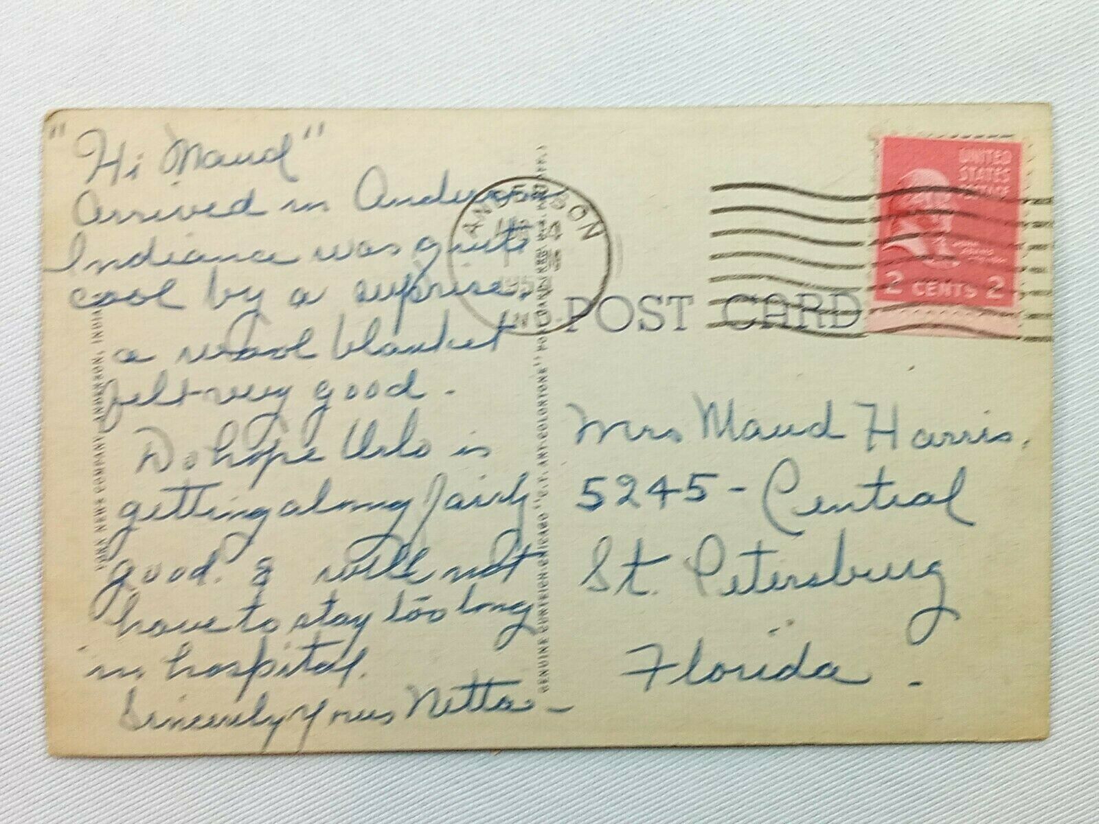 Vintage Postcard 1954 Saint John's Hickey Memorial Hospital Anderson IN ...