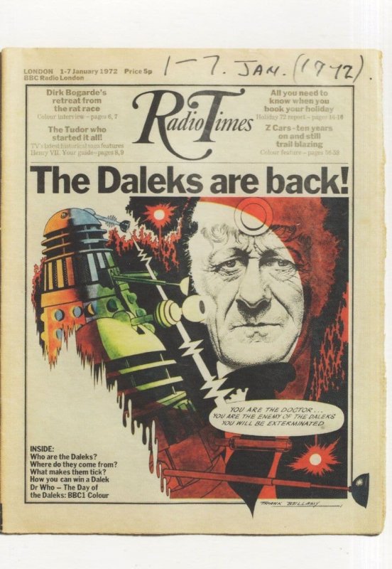 Jon Pertwee Dr Who Comic Book Radio Times & The Daleks Magazine ...