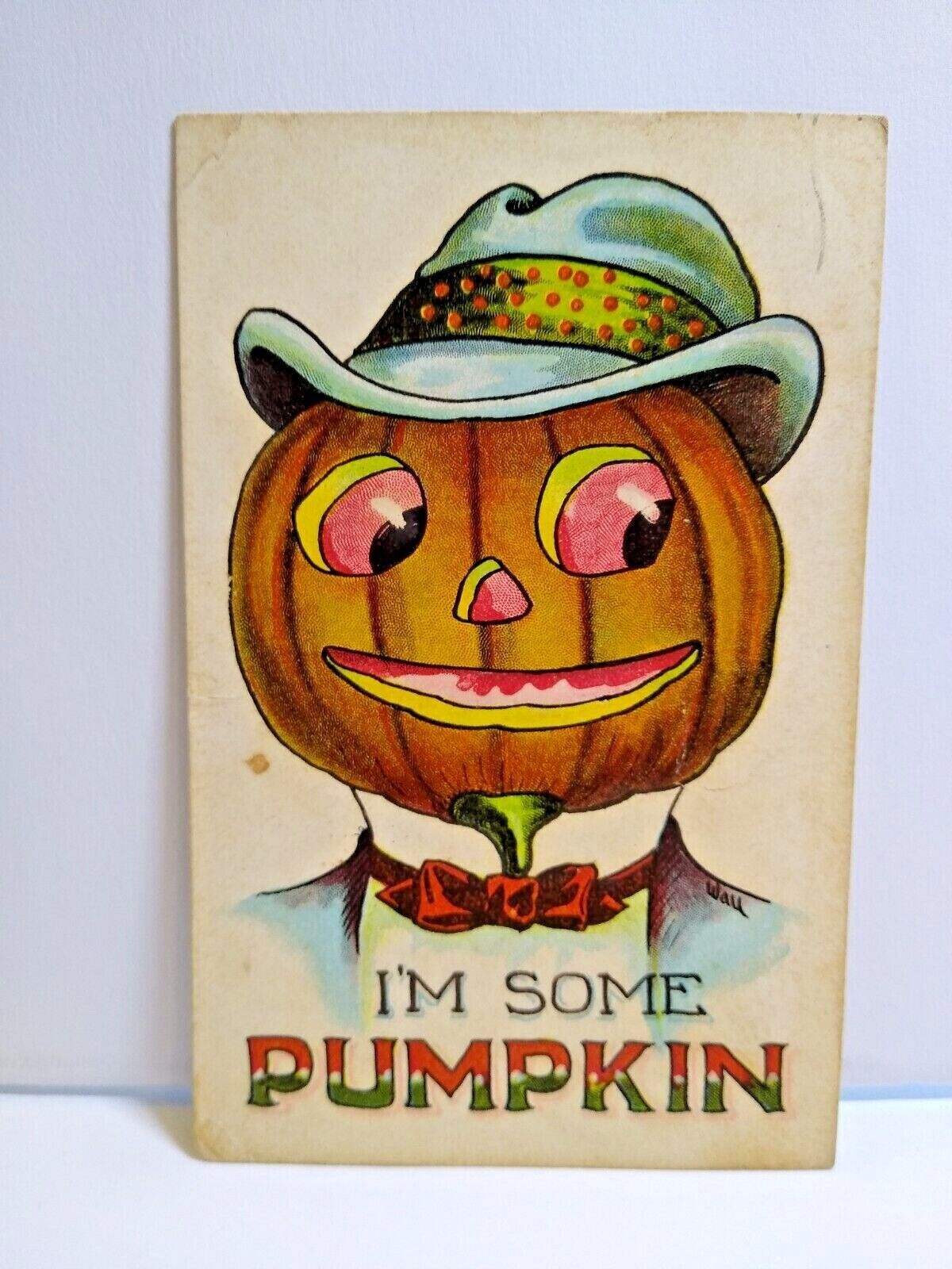 Halloween Postcard Fantasy Goblin JOL Man Anthropomorphic Bernhard Wall ...