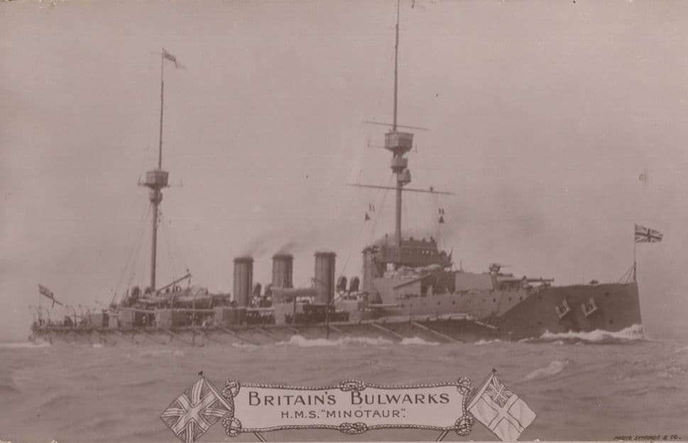 Britains Bulwarks HMS Minotaur War Ship Real Photo Postcard | Topics ...