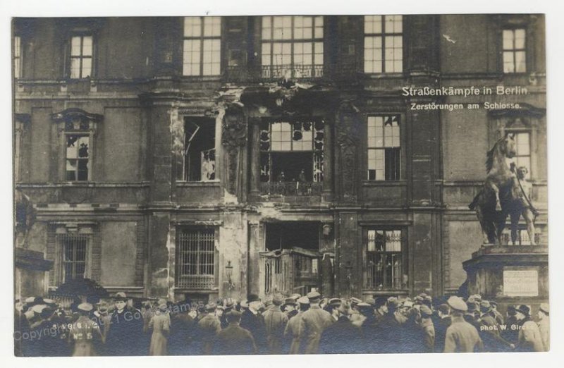 German Revolution 1919 Berlin Schloss Strassenkampf Freikorps RPPC ...
