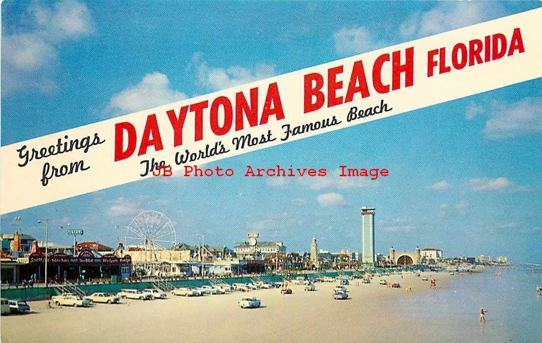 4 Postcards, Daytona Beach, Florida, Various Scenes of Beach ...