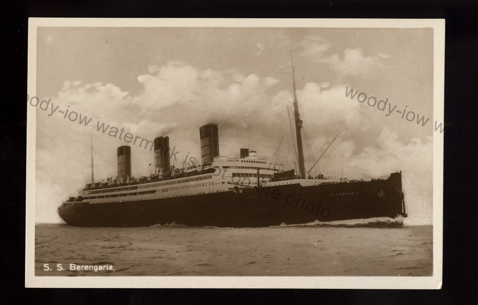 LS4125 - Cunard Line Liner - Berengaria - built 1913 - postcard ...