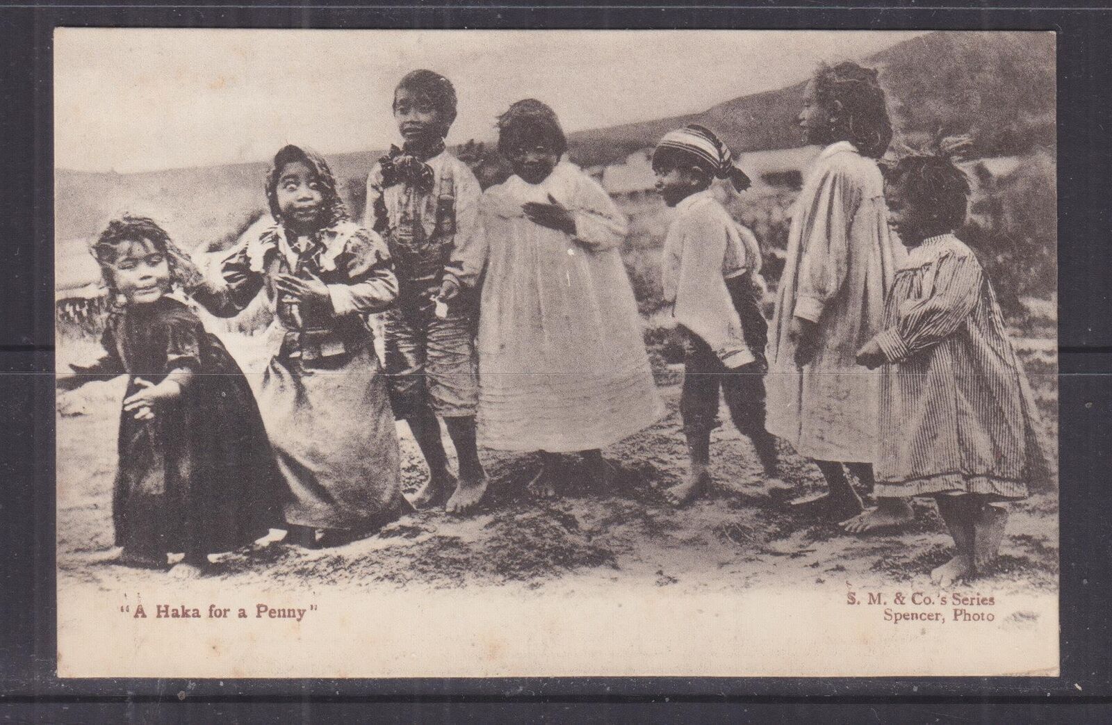 New Zealand, " a Haka for a Penny ", Maori Children, C1910 Ppc., Unused ...