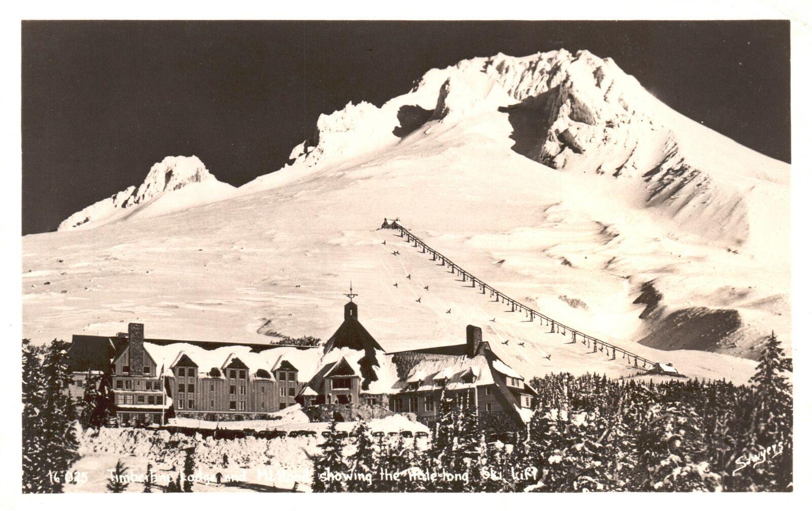 Vintage Postcard 1920's Timberline Mountain View Showing Hotel Long ...