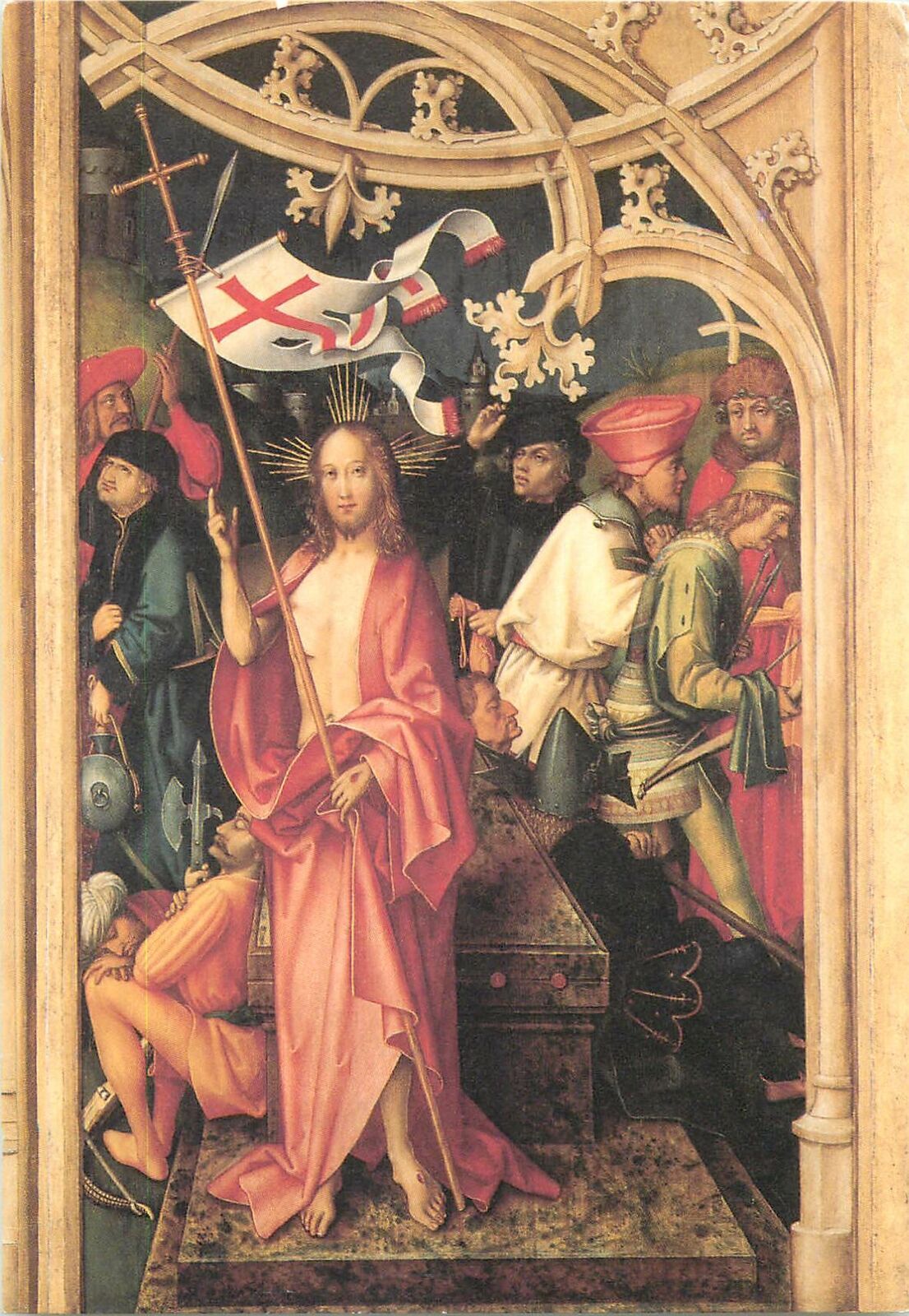Religious art signed Postcard Christ Resurrection by Hans Holbein ...