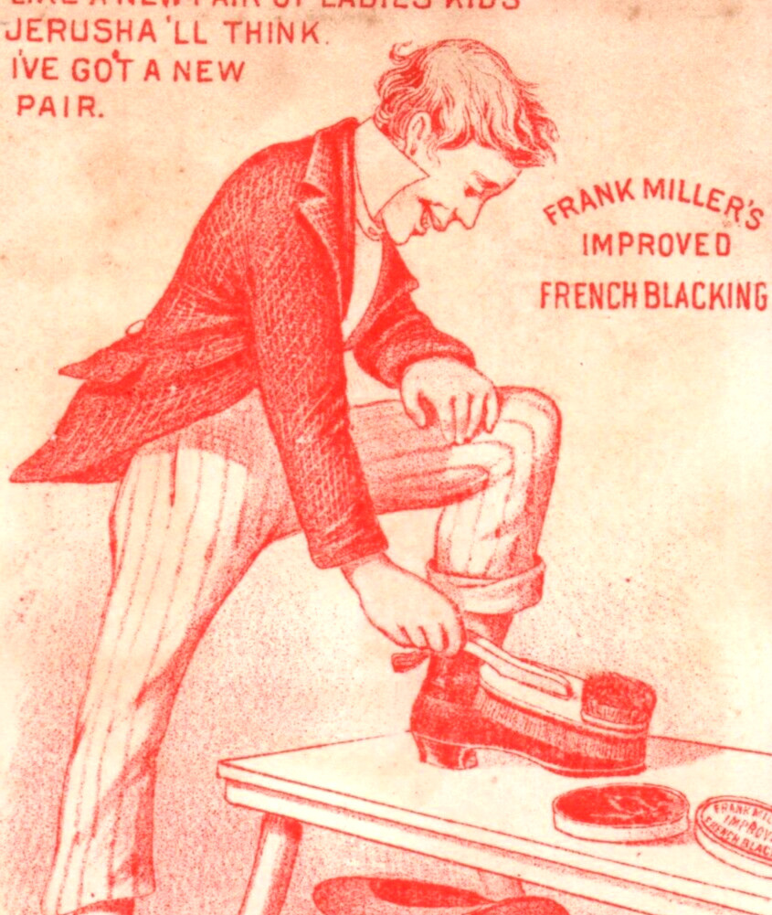 1880s Frank Miller's Shoe Blacking Vought & Killgore Druggist Set Of 7 ...
