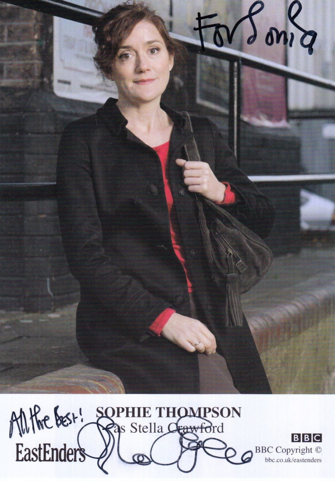 Sophie Thompson as Stella Crawford Eastenders Hand Signed BBC Cast Card ...