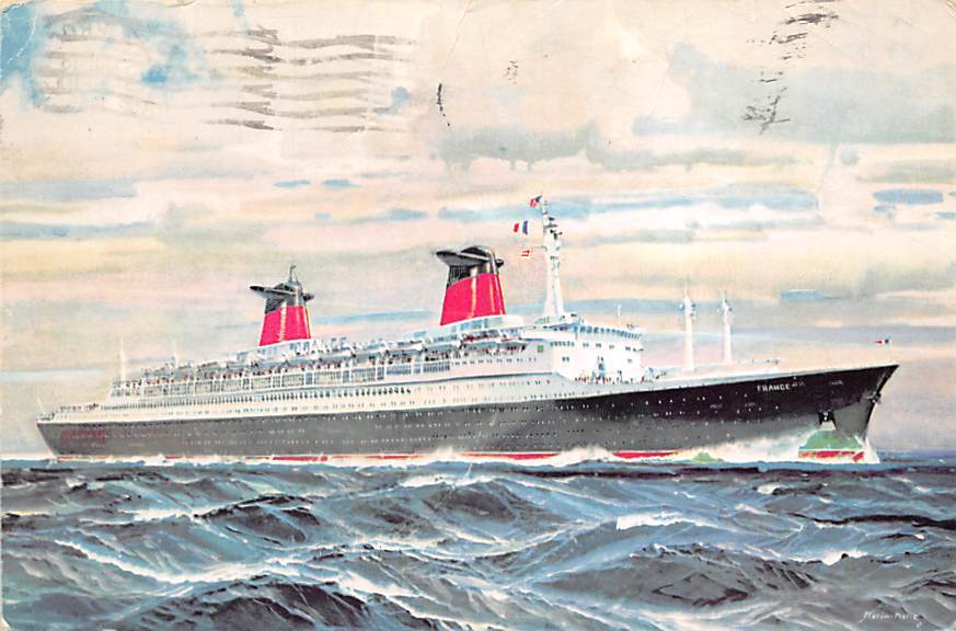 SS France French Line Ship 1965 | Topics - Other, Postcard / HipPostcard