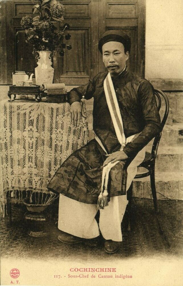 indochina, COCHINCHINE, Sous-Chef de Canton Indigène, Chinese Cook ...