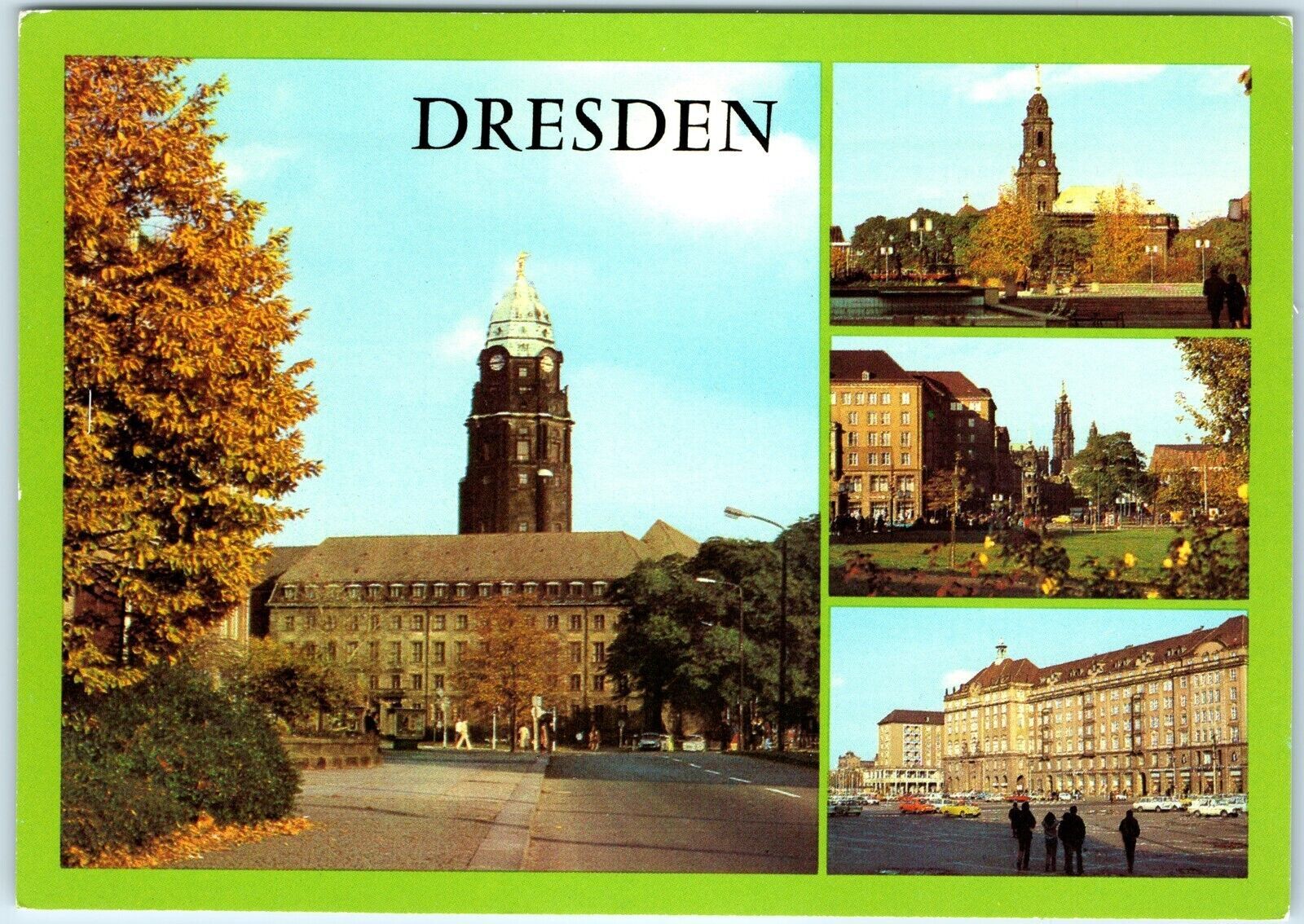 c1970s Dresden, Germany DDR Multi View City Buildings Towers Chrome 4x6 ...