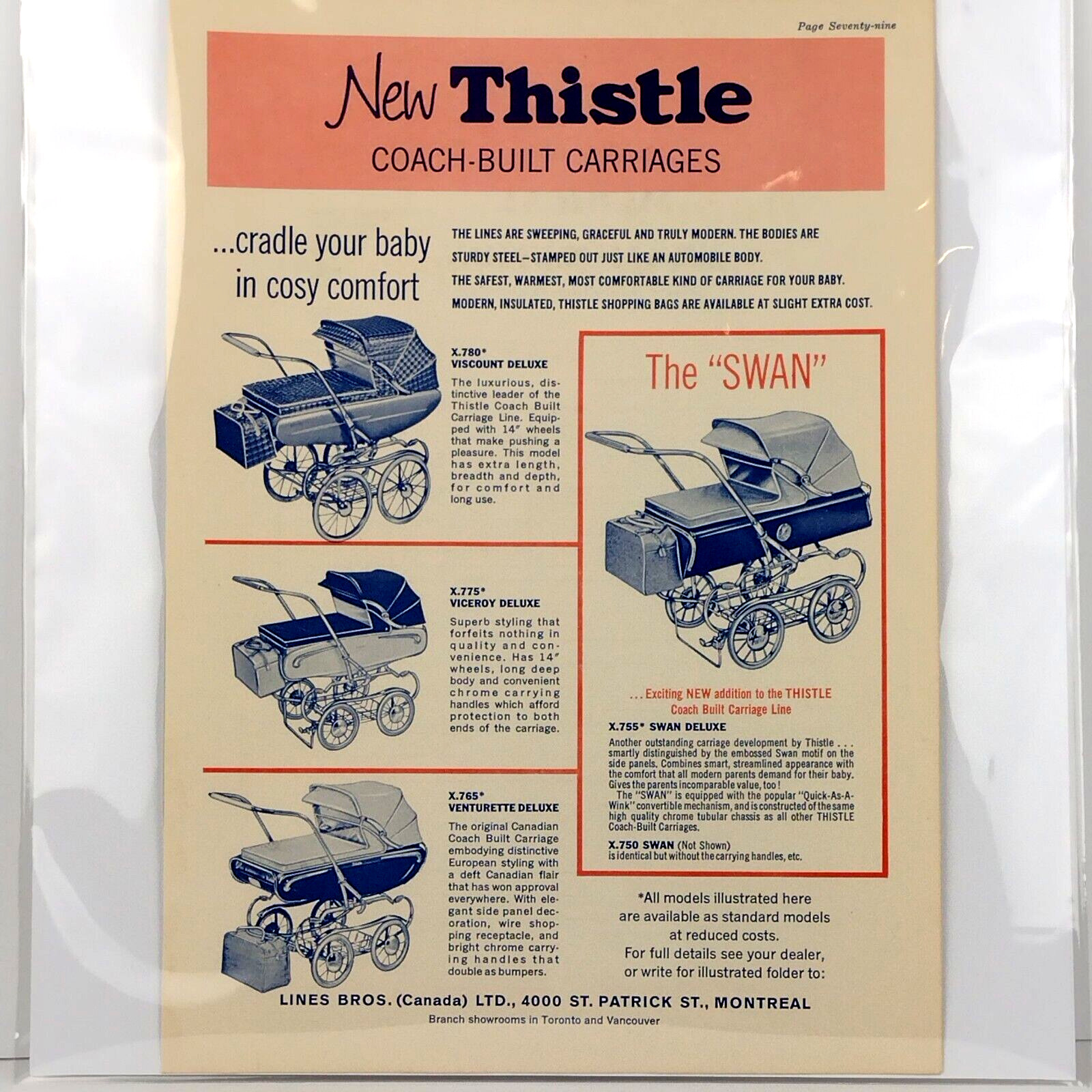 1959 Lines Bros Ltd Coach Built Baby Carriages Vintag Print Ad Pram ...