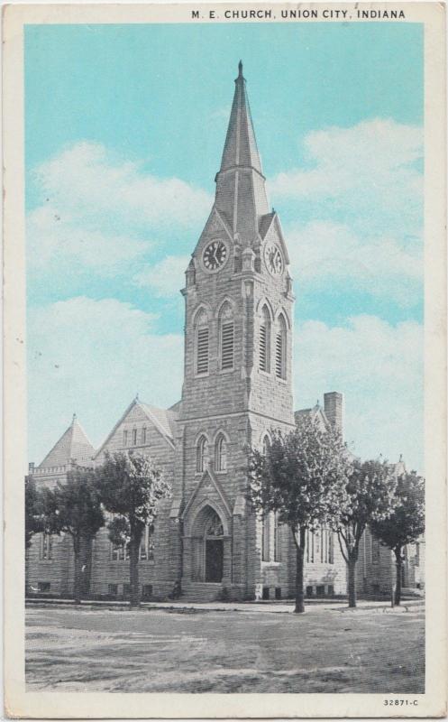 1937 UNION CITY Indiana Ind Postcard ME CHURCH Building | United States ...
