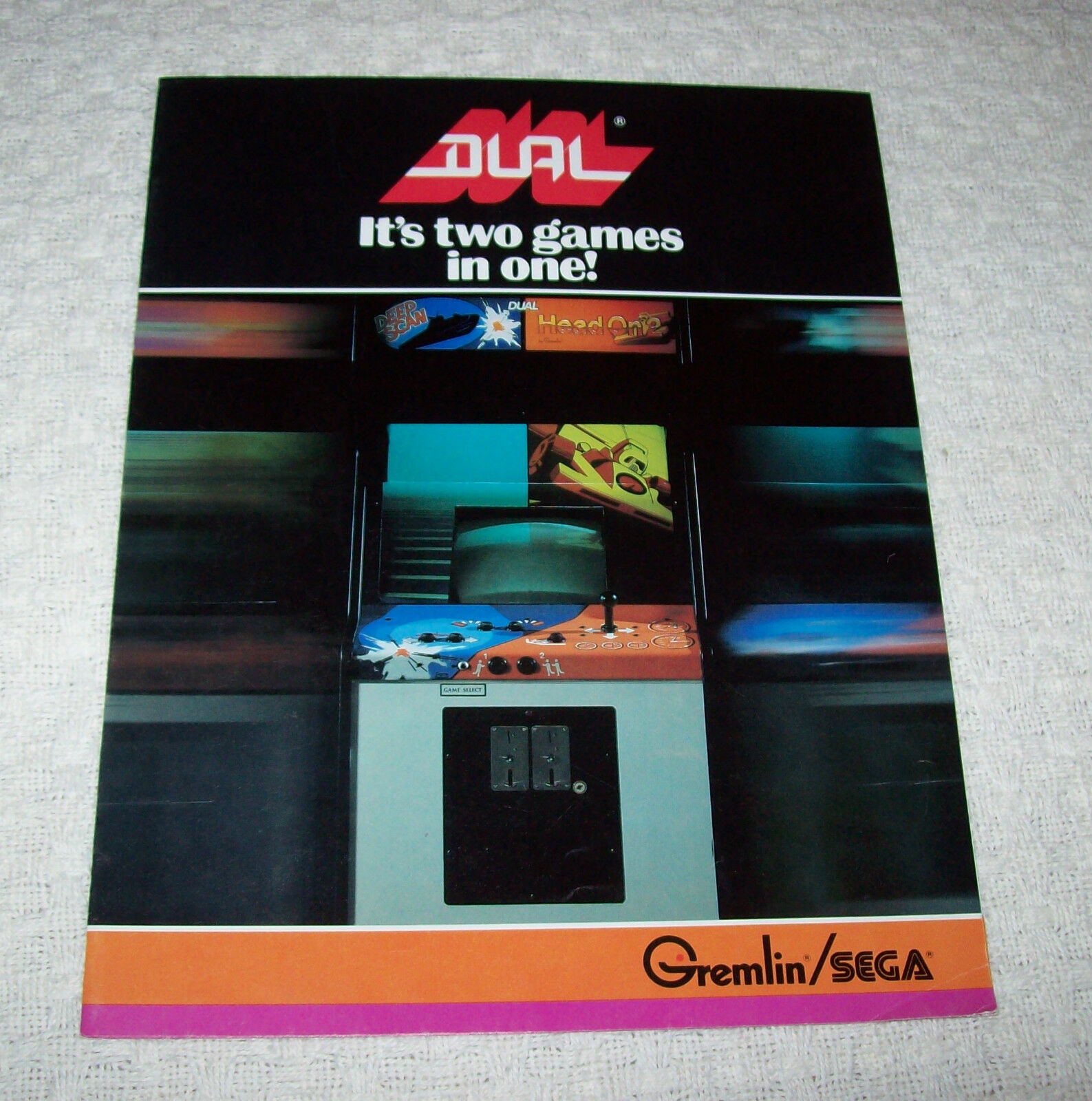 Gremlin Sega Dual Deep Scan + Head on 2 Original Video Arcade Game ...