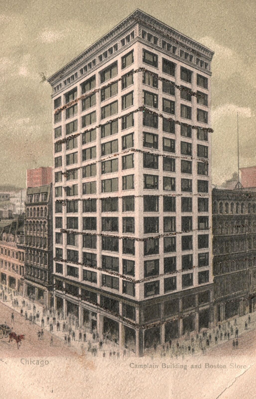 Vintage Postcard 1905 Camplain Building And Boston Store Chicago ...
