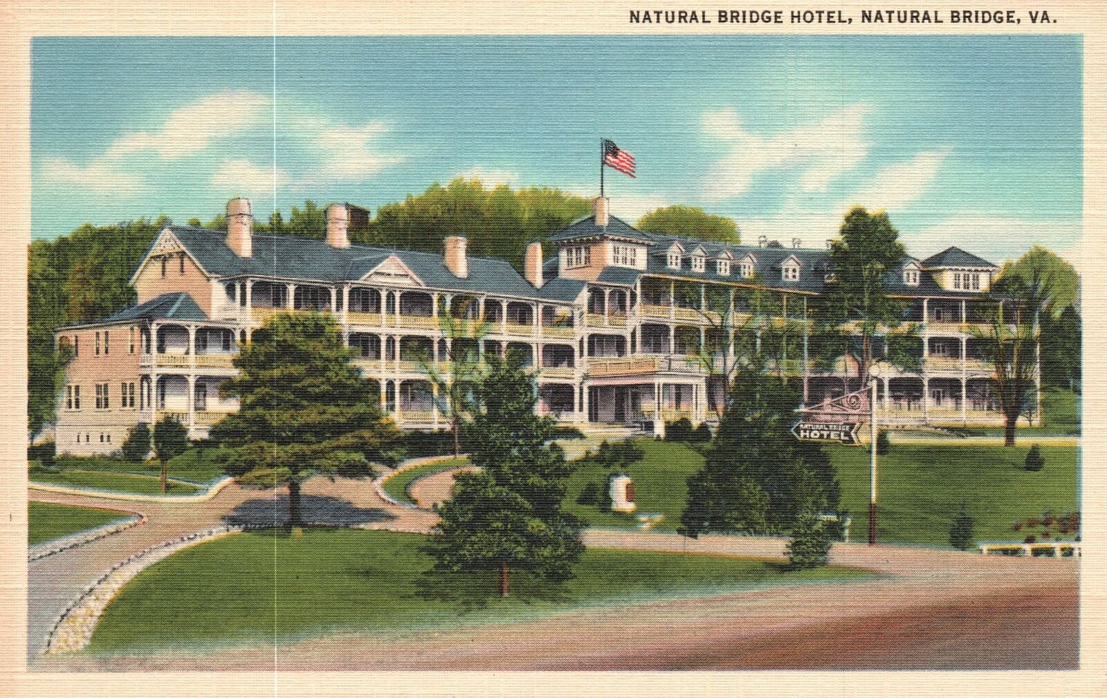 Vintage Postcard 1930's The Natural Bridge Hotel Rockbridge County ...