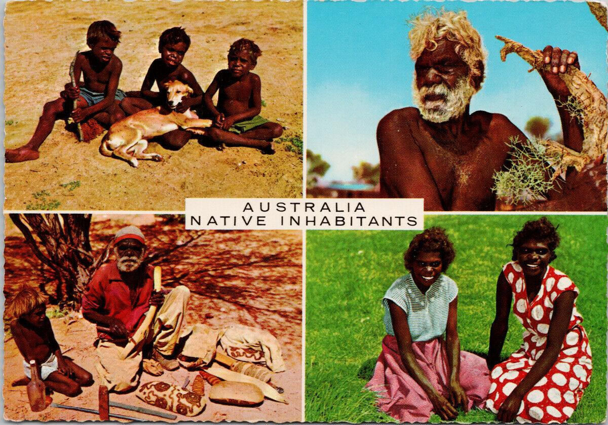 Australia Native Inhabitants Aboriginal Indigenous Man Women Child ...