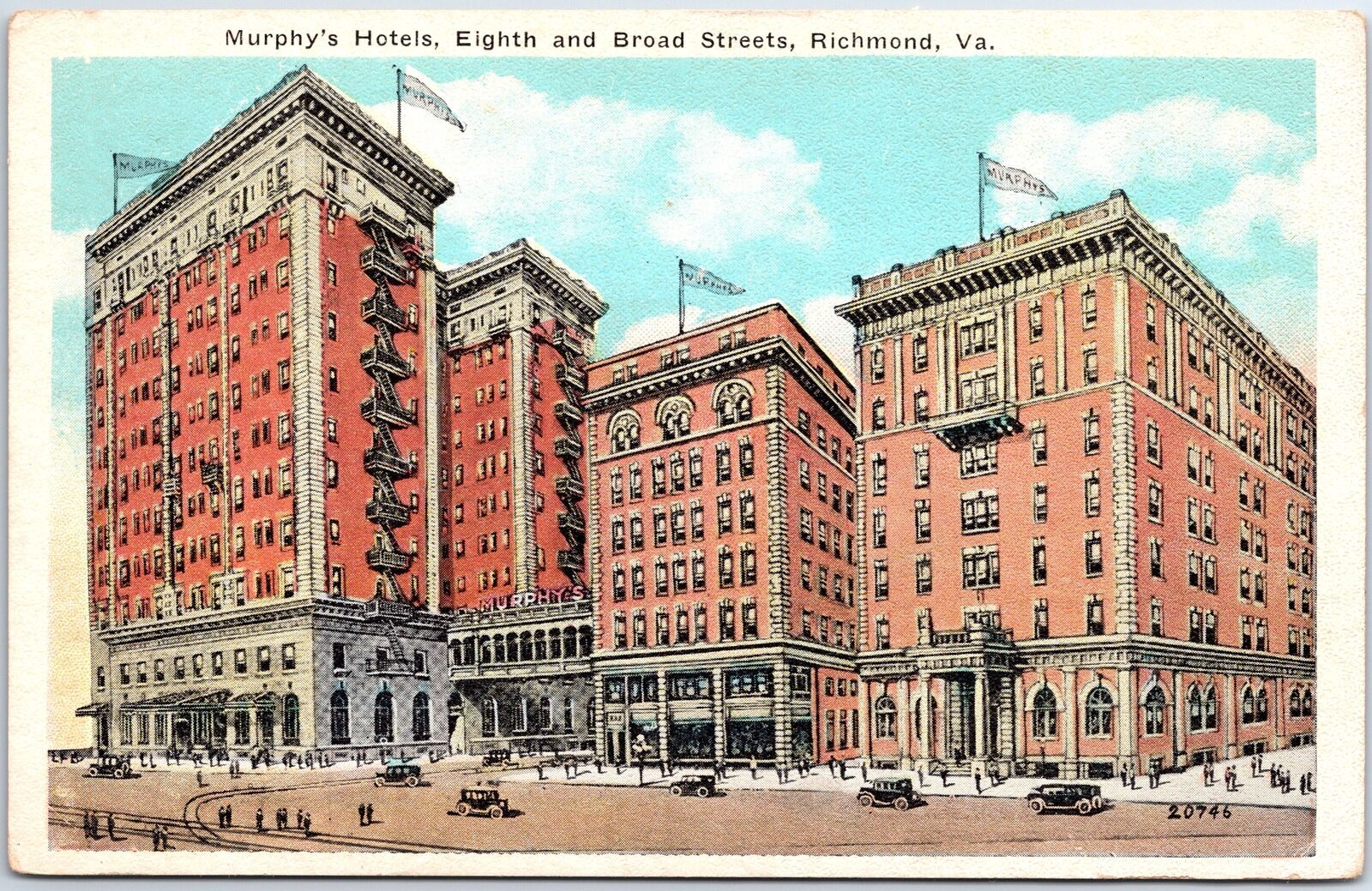 Vintage Postcard Murphy's Hotel Located at 8th and Broad Streets ...