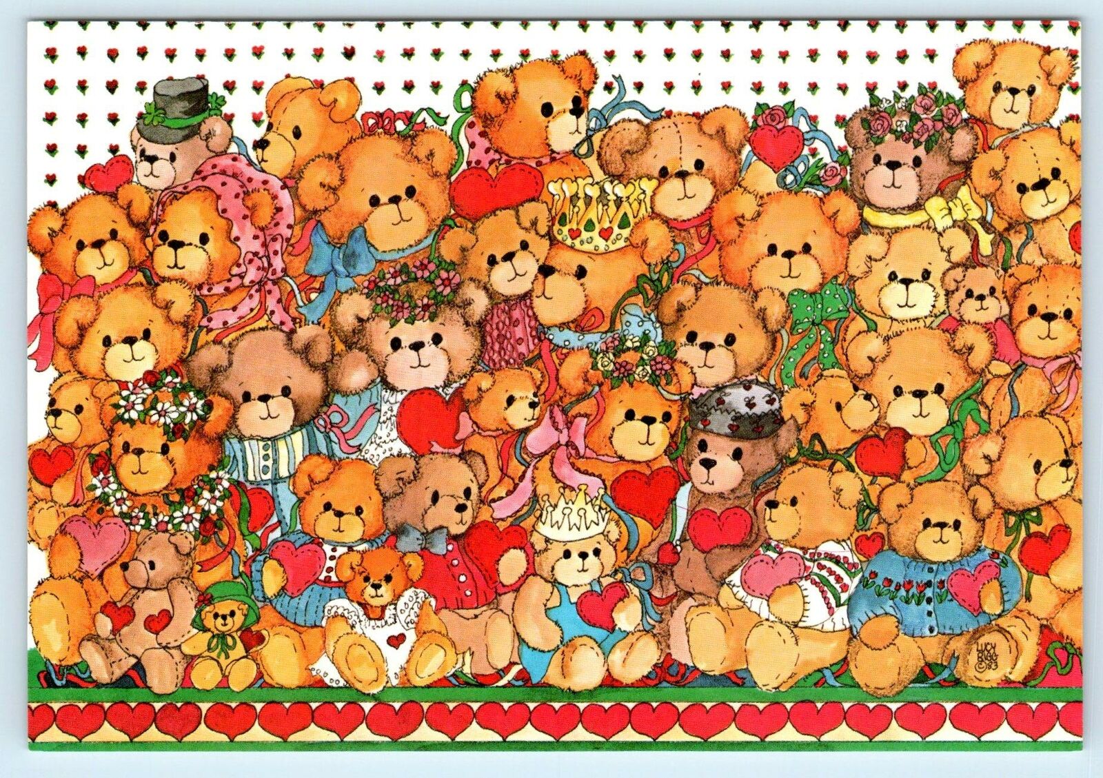 LUCY RIGG Artist Signed "ONE IN A MILLION " Teddy Bears 1983 - 4"x6 ...