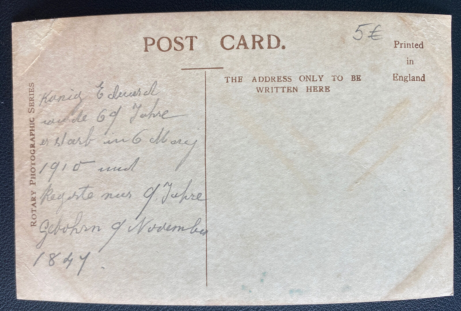 Mint England Real Picture Postcard HM The late King Edward VII | Europe ...