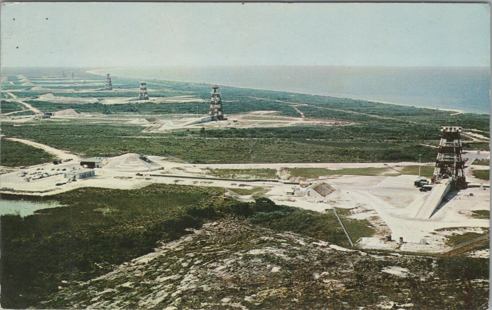 Patrick Air Force Missile Test Center birds eye view Cape Canaveral ...