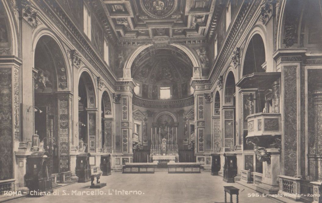 Chiesa Church De of Saint Santa Marcello Old Italian Religious Postcard ...