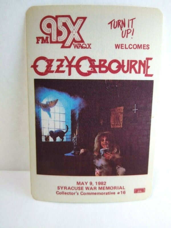 Ozzy Osborne Diary of a Madman 1982 Vintage Backstage Pass Original ...