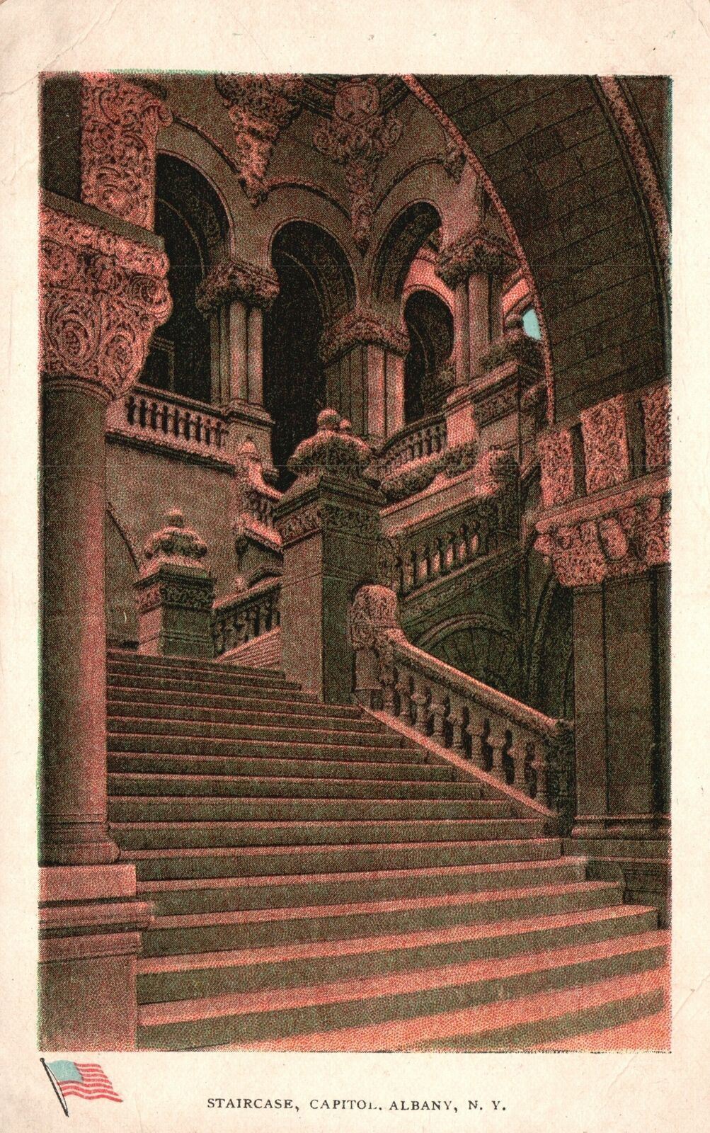 Vintage Postcard 1920's Staircase Capitol Building Albany New York NY ...
